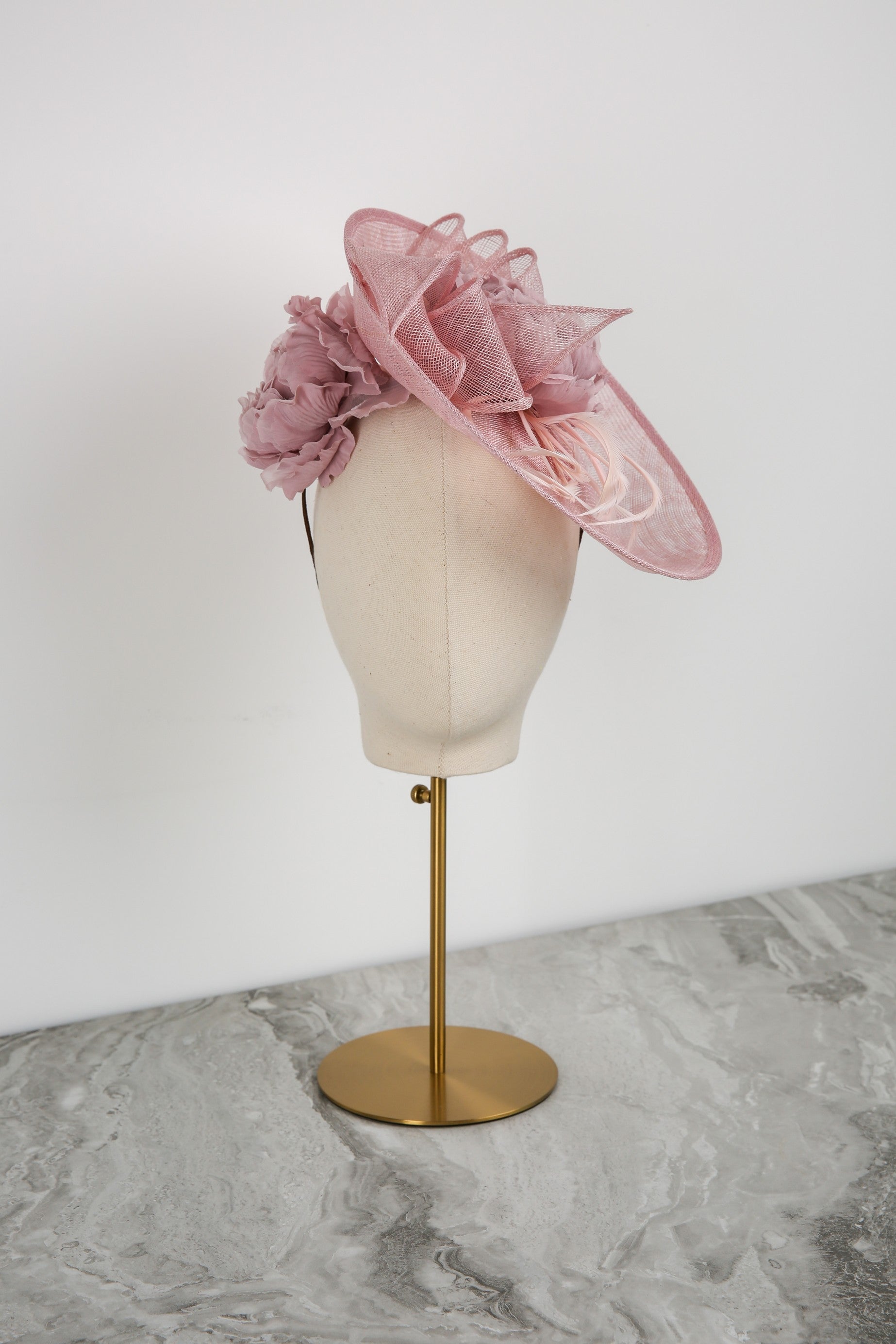 Rosemonde Fascinator in Blush – Aureva