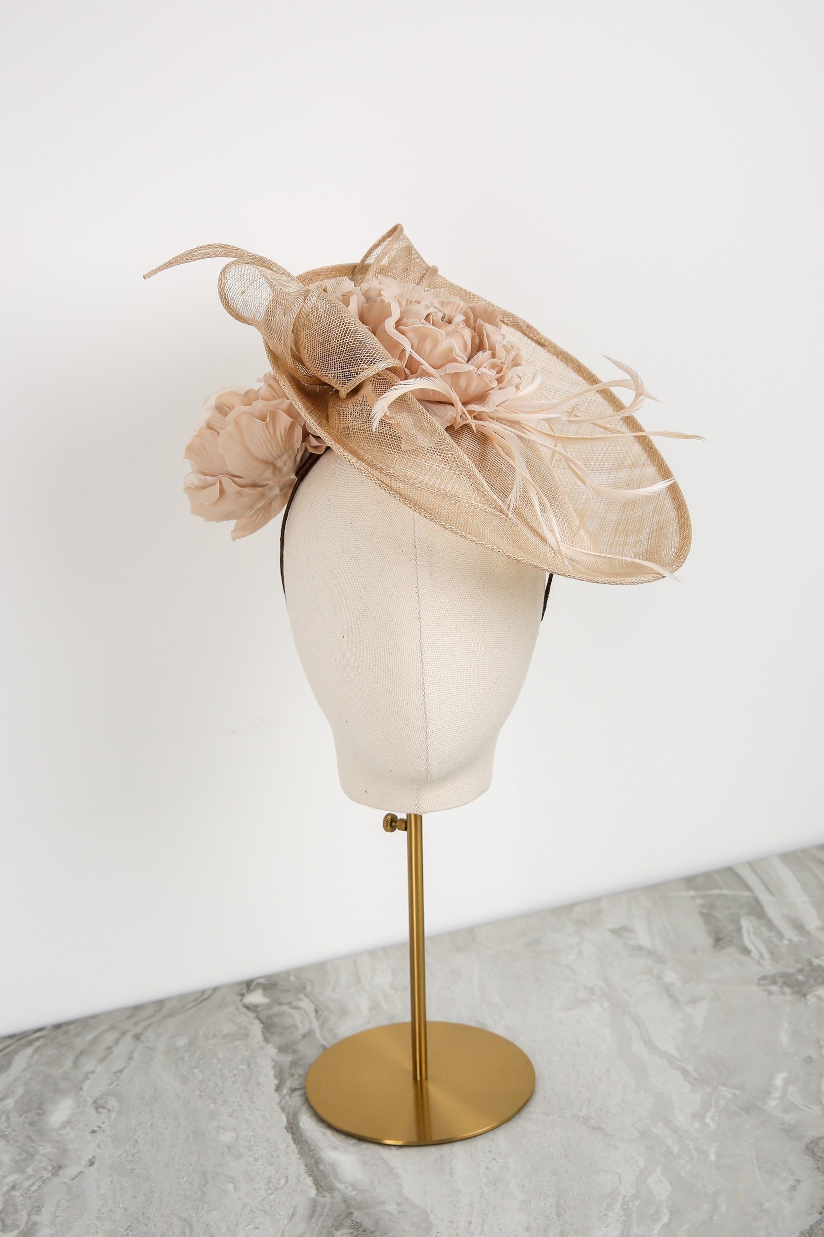 Rosemonde Fascinator in Golden Shadow – Aureva